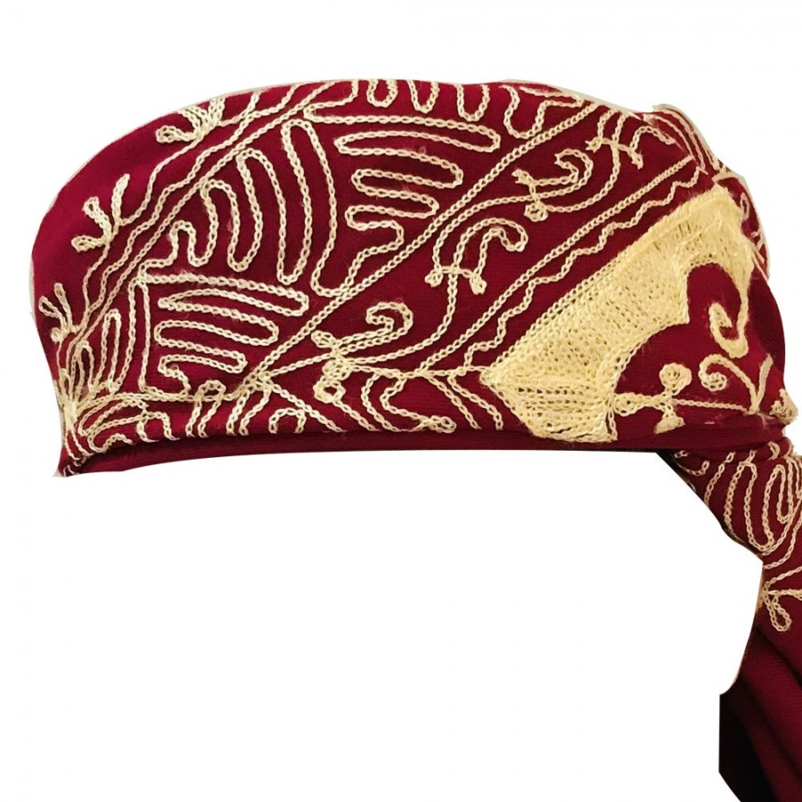 Buy Uroosi Red Aari Kingri Kashmiri / Musar / Rumal / Ghutra / Shemagh ...