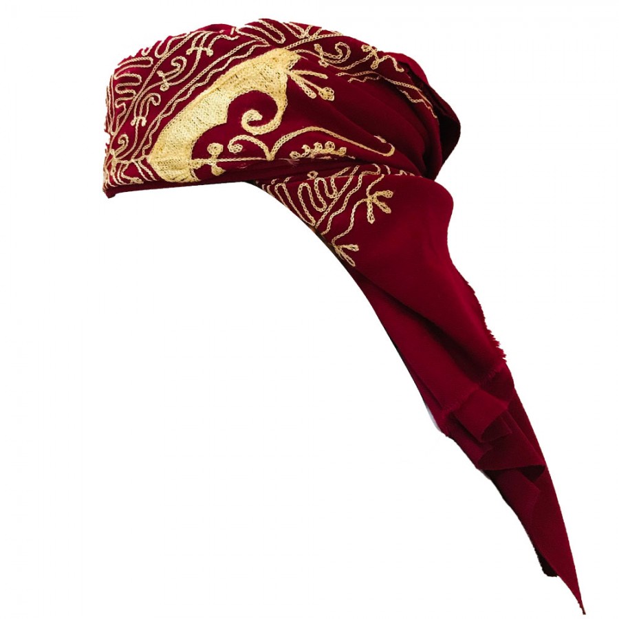 Buy Uroosi Red Aari Kingri Kashmiri / Musar / Rumal / Ghutra / Shemagh ...