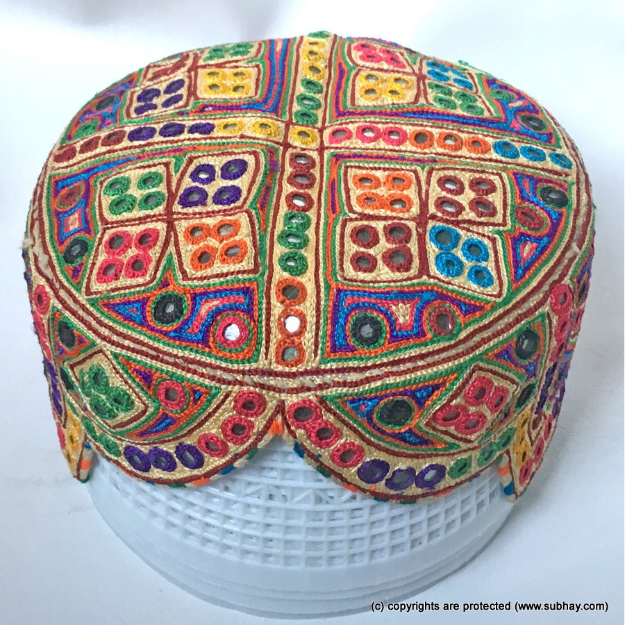 Buy Yellow CTC Mutlicolor Bugti / Balochi Cap or Topi MKC-885 In ...