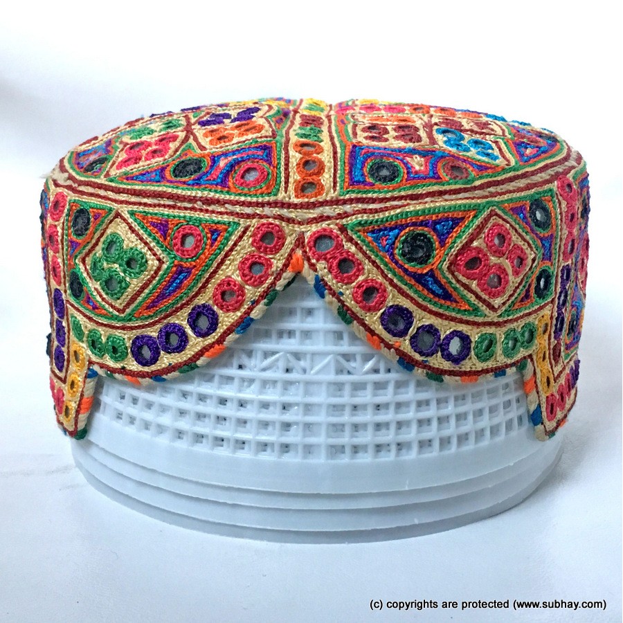 Buy Yellow CTC Mutlicolor Bugti / Balochi Cap or Topi MKC-885 In ...