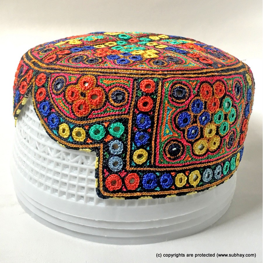 Buy Black CTC Mutlicolor Bugti / Balochi Cap or Topi MKC-891 In ...