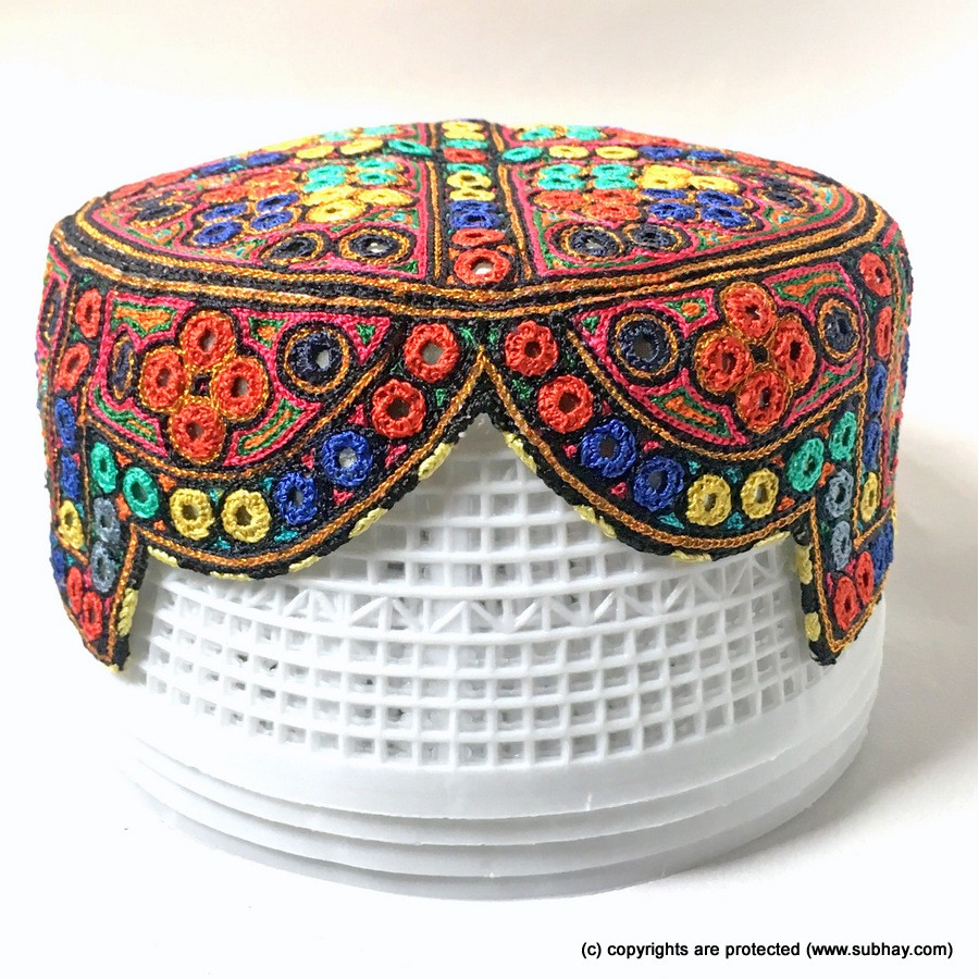 Buy Black CTC Mutlicolor Bugti / Balochi Cap or Topi MKC-891 In ...