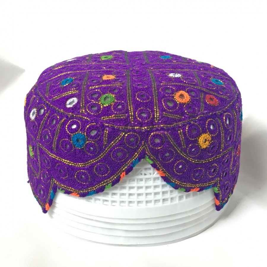 Buy Purple (Bhegani) Mutlicolor Bugti / Balochi Cap or Topi MKC-870 In ...