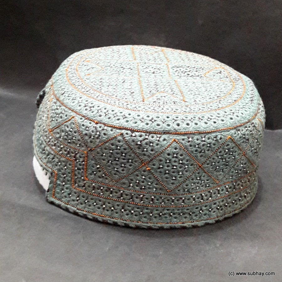 Buy Light Blue Color Chakki Sindhi Cap / Topi (Hand Made) MKC-720 ...