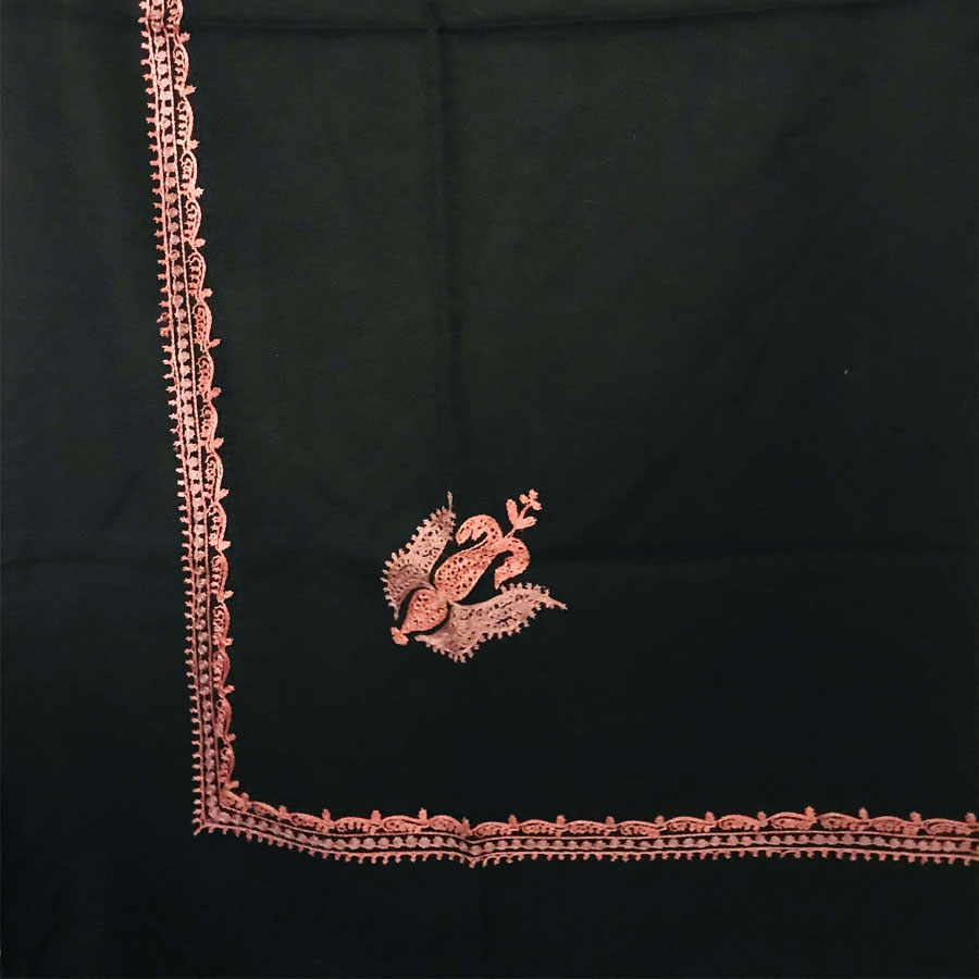 Buy Black Yemeni (Pashmina) Aari Work Rumal / Ghutra / Shemagh ...