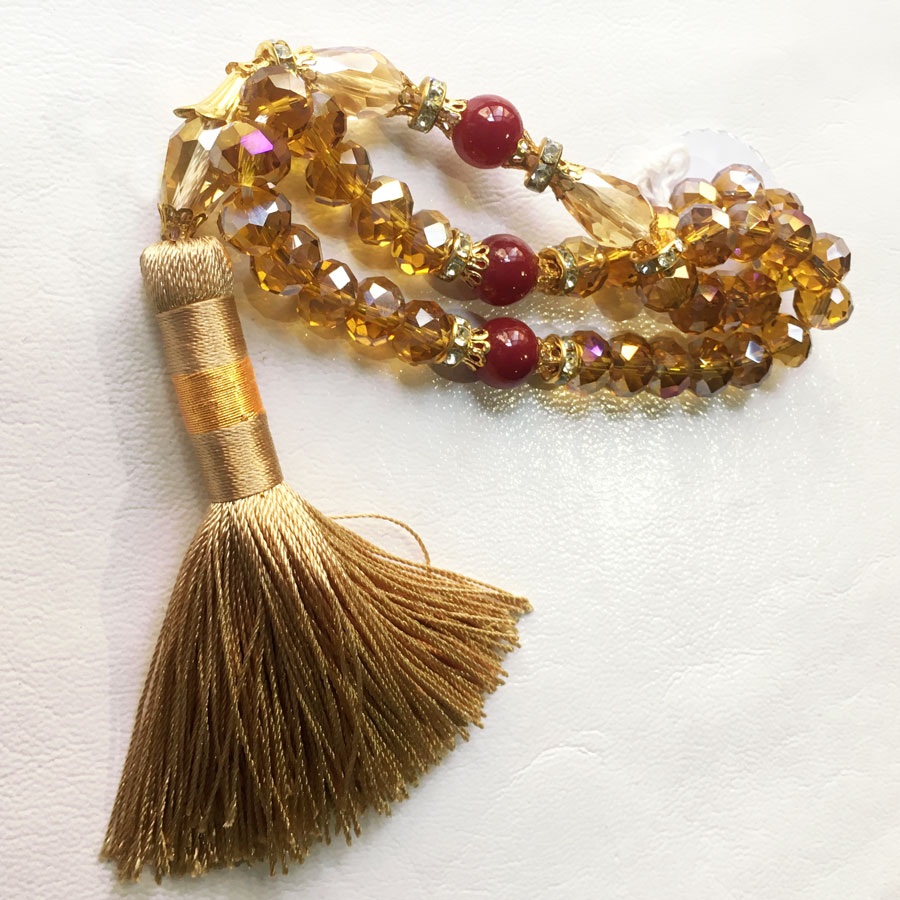 Buy Honey Crystal 33 Beads Tasbih | Zikr Tasbeeh (Best For Gift) TS-77 ...