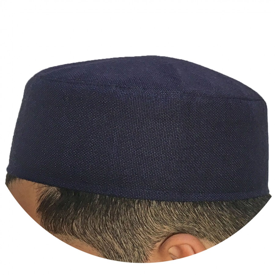 Buy Navy Blue Premium Quality Coat Fabric ( Namaz Cap) Cap / Kufi IBZ ...