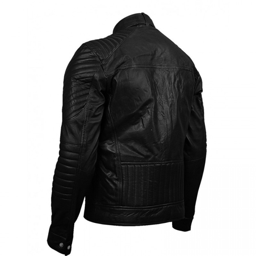Buy Black Genuine Leather 2 Chest Pockets Jacket / Upper ZM-01 - Online ...